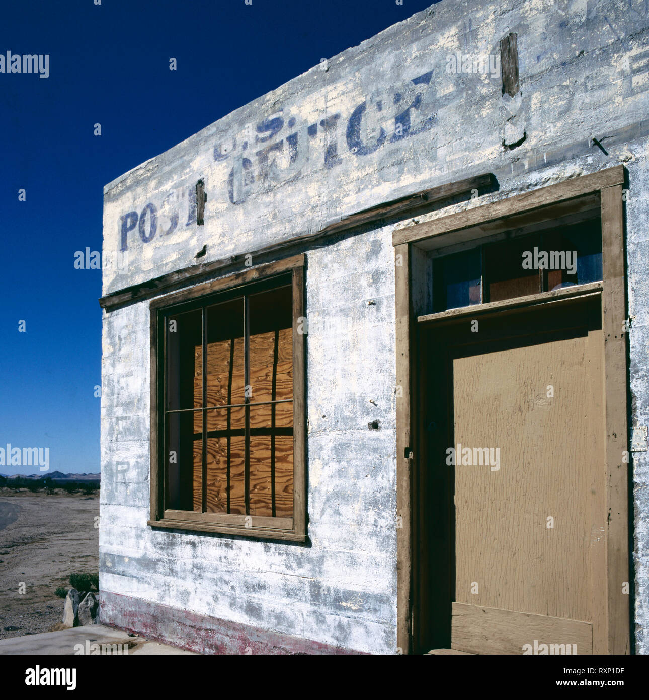 U.S. Post office in a ghost town in the middle of the desert Stock ...