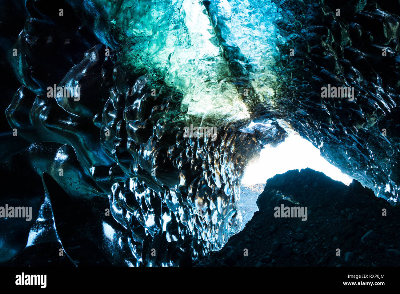 Ice cave, Skaftafell National Park, Southern Iceland, Iceland, Europe ...