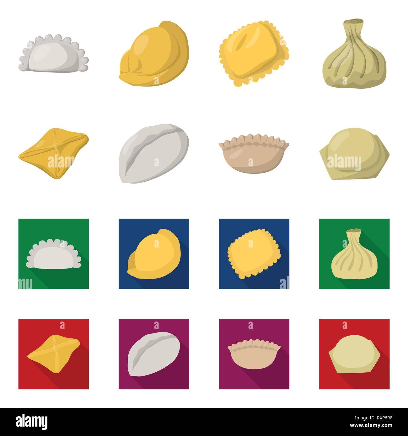 Vector design of products and cooking logo. Set of products and ...