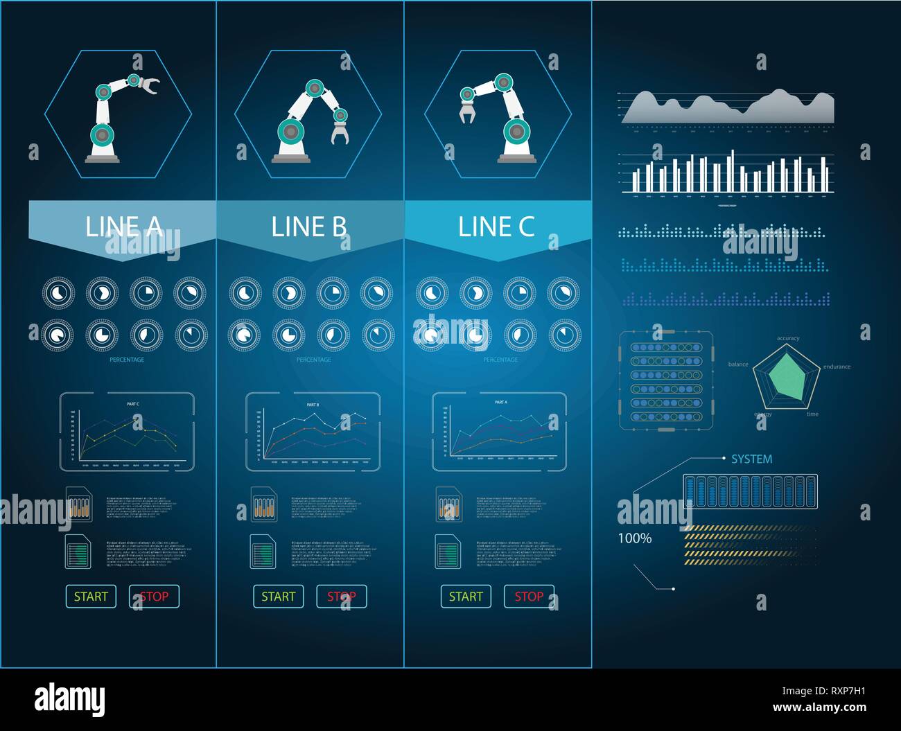Robotic arm Stock Vector Images - Alamy