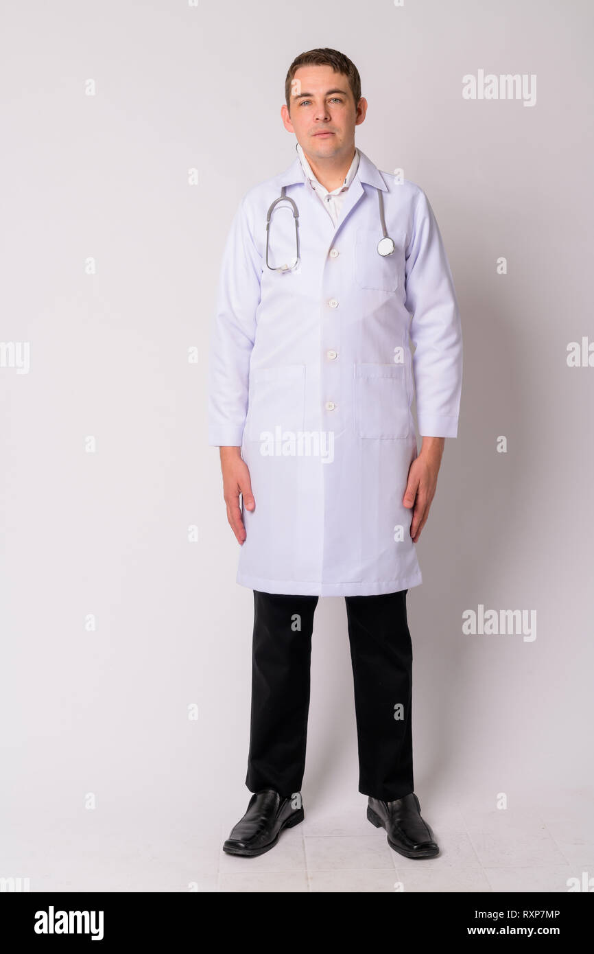 Full body shot of handsome man doctor Stock Photo - Alamy