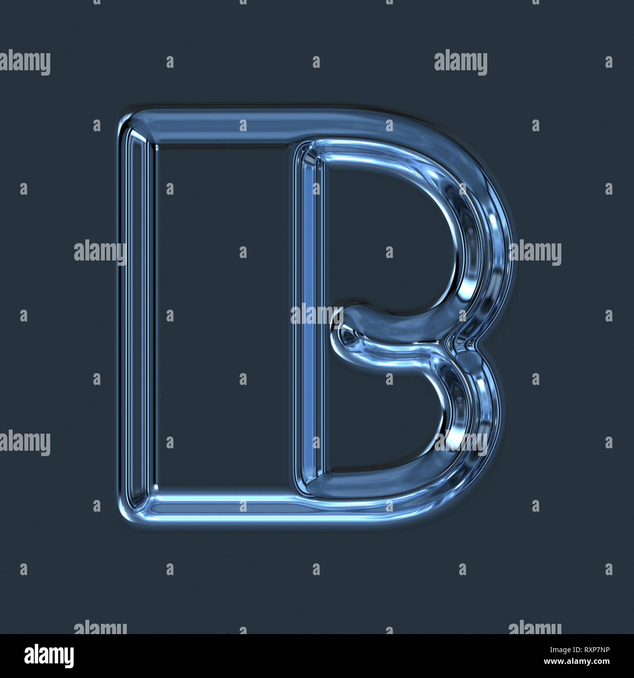 Abstract illustrated glass letter B Stock Photo - Alamy