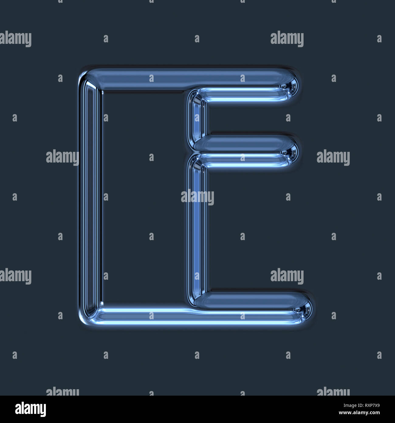 Abstract illustrated glass letter E Stock Photo - Alamy