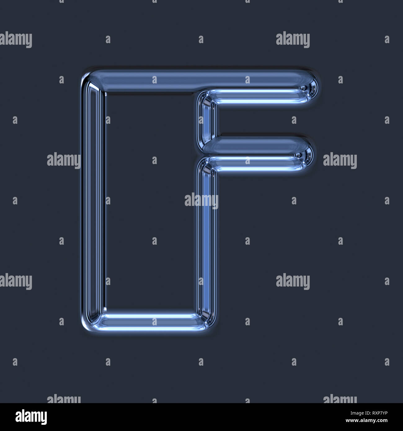 Abstract illustrated glass letter F Stock Photo - Alamy
