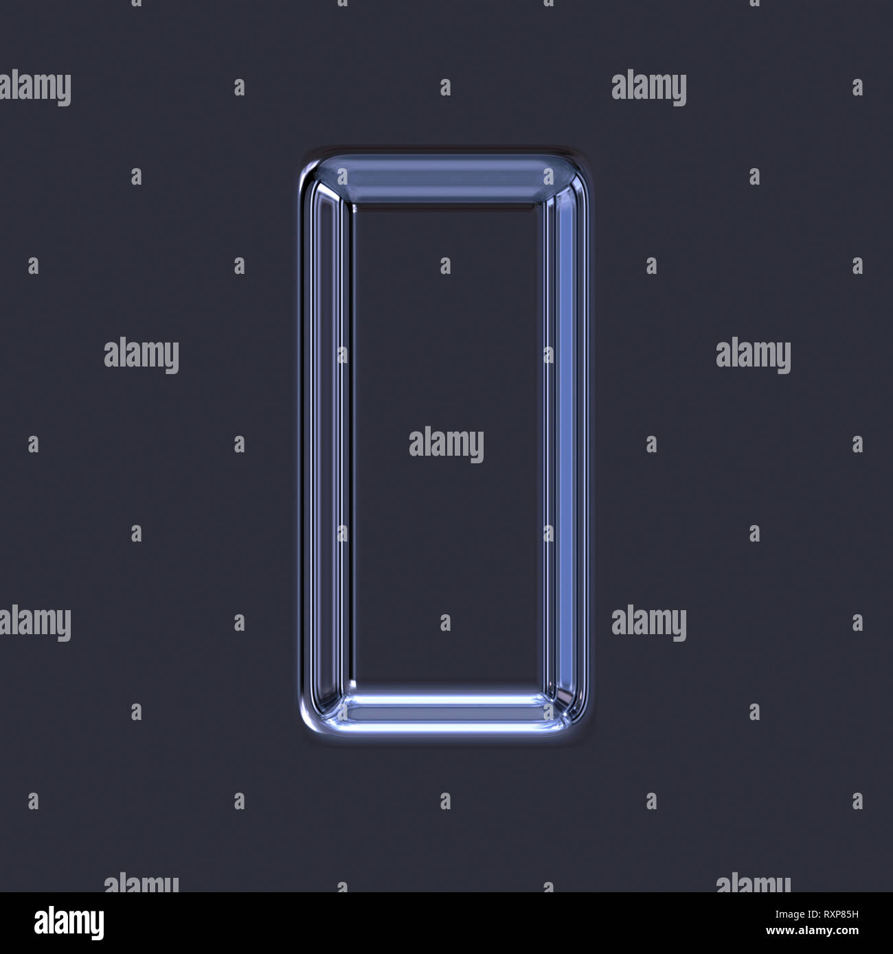 Abstract illustrated glass letter I Stock Photo - Alamy
