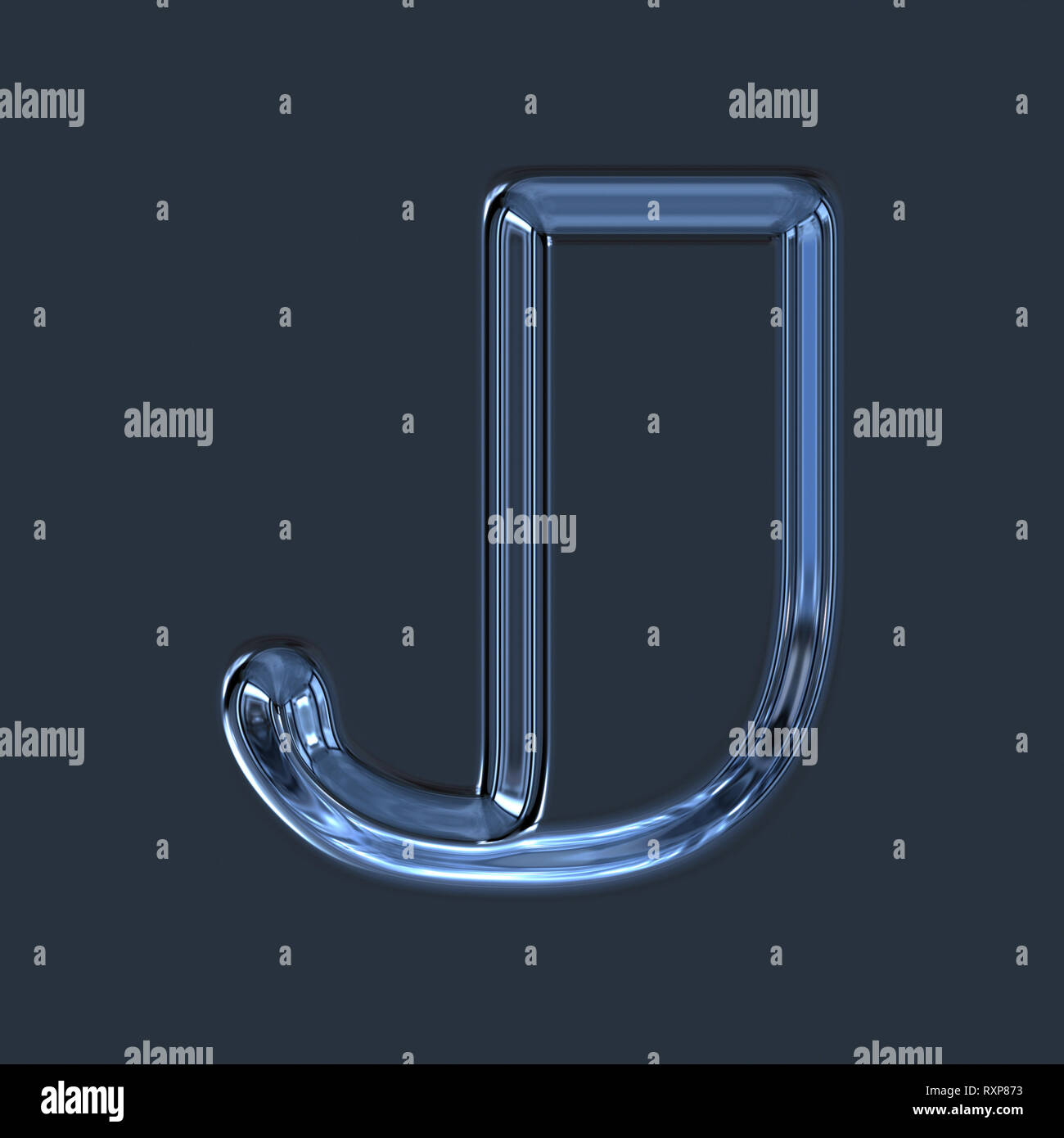 Abstract illustrated glass letter J Stock Photo - Alamy