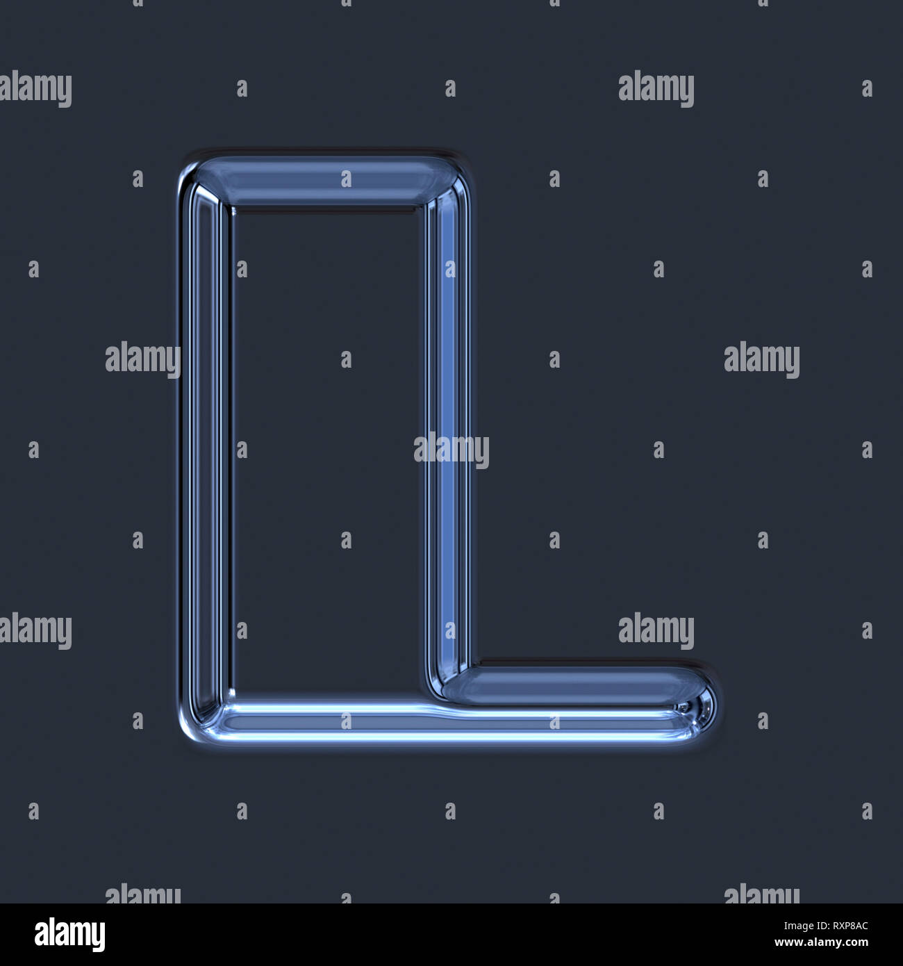 Abstract illustrated glass letter L Stock Photo - Alamy