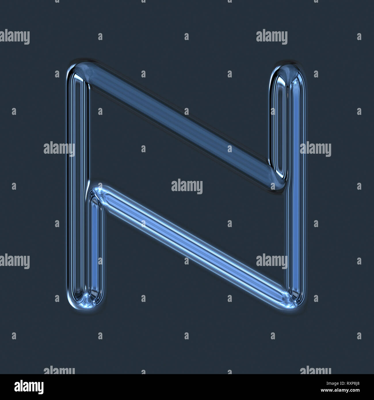 Abstract illustrated glass letter N Stock Photo - Alamy