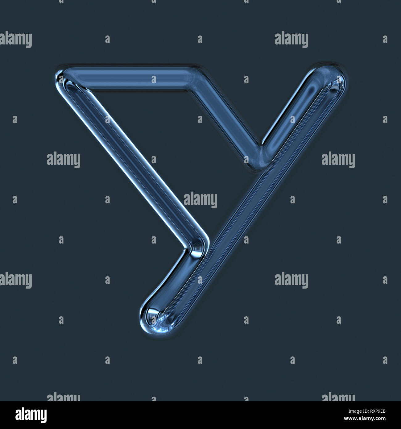 Abstract illustrated glass letter Y Stock Photo - Alamy