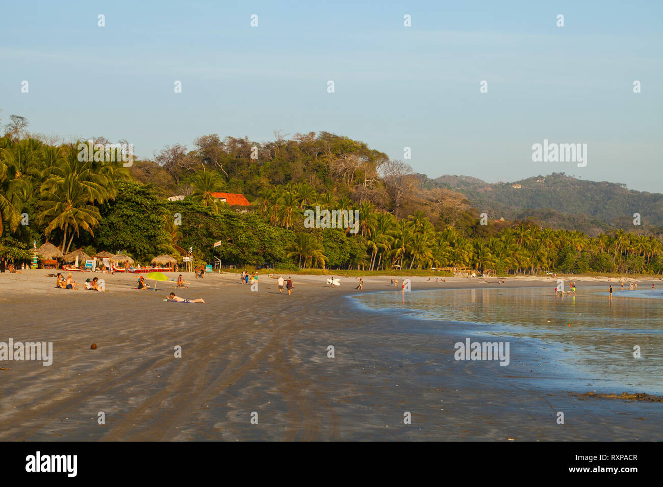 Samara,Guanacaste / Costa Rica-January 25, 2019: Samara beach. Favorite ...