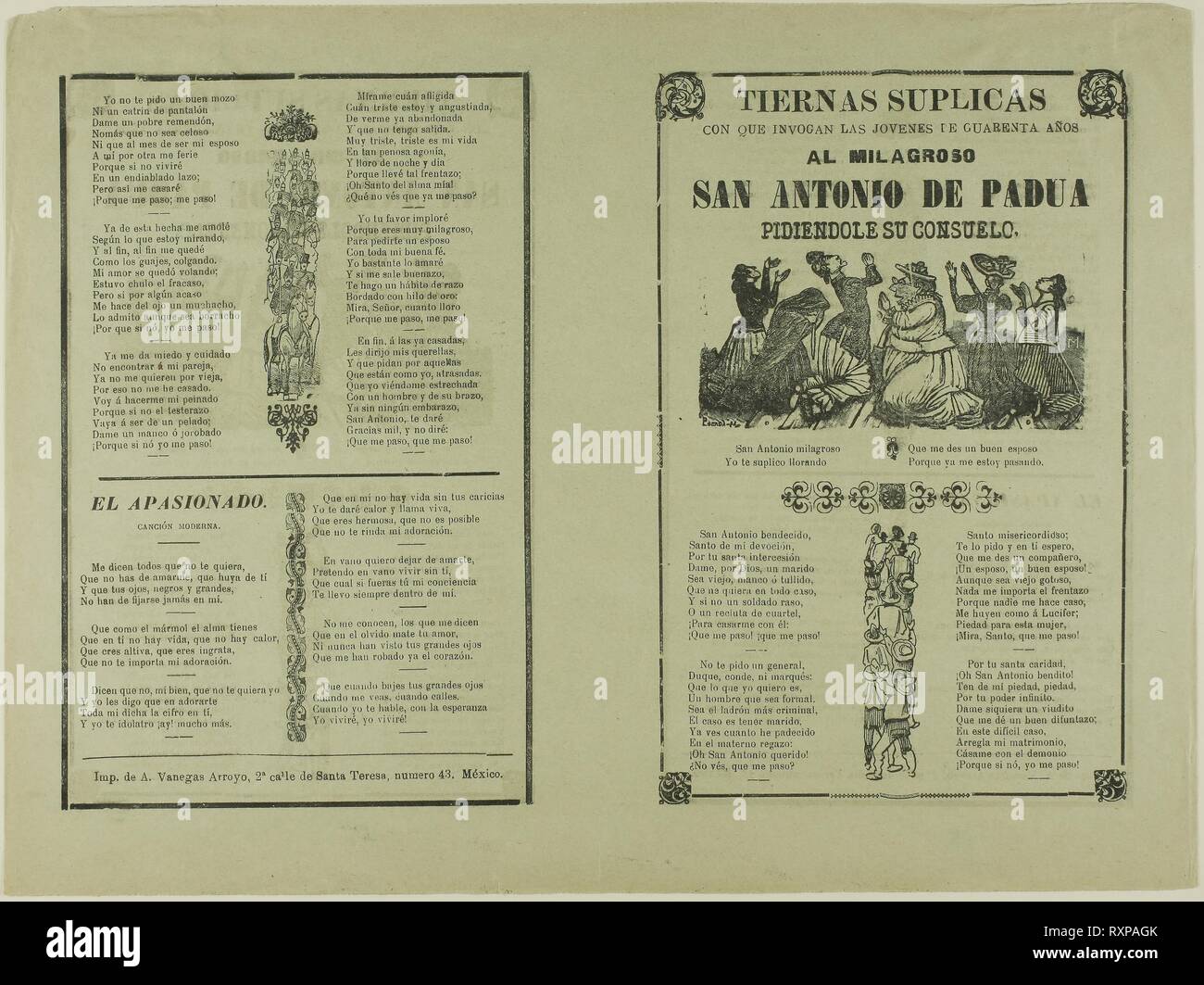Heartfelt Pleas. José Guadalupe Posada; Mexican, 1852-1913. Date: 1890 ...