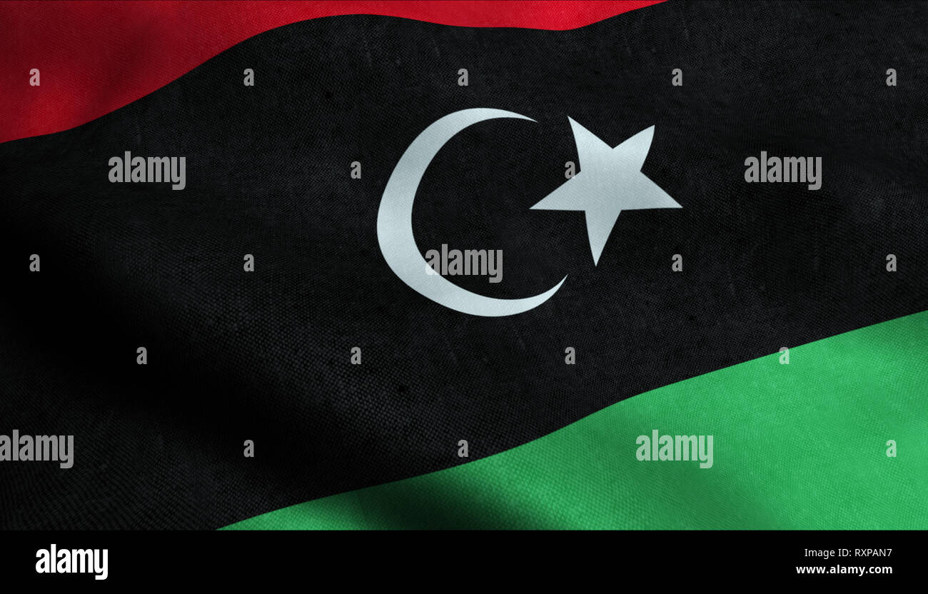Libya flag flying hi-res stock photography and images - Alamy