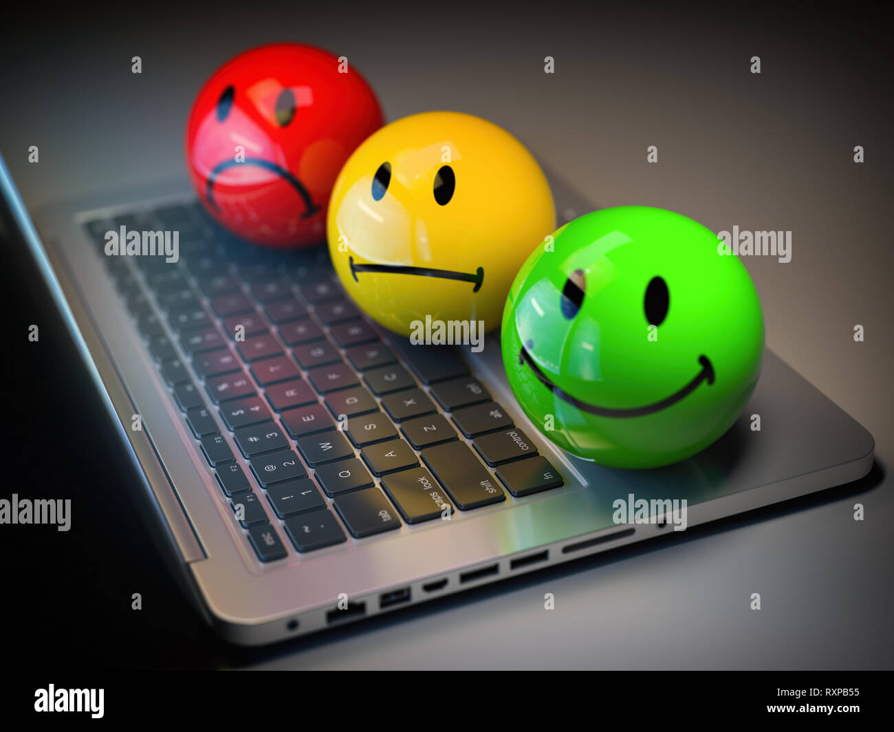 Customer satisfaction h feedback rating concept. Colored smile ...