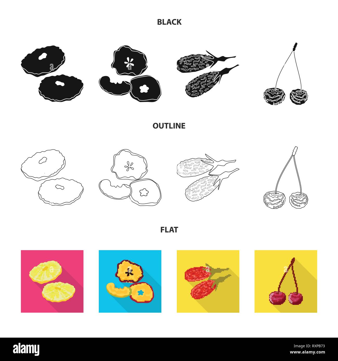 Vector design of food and raw sign. Collection of food and nature stock ...