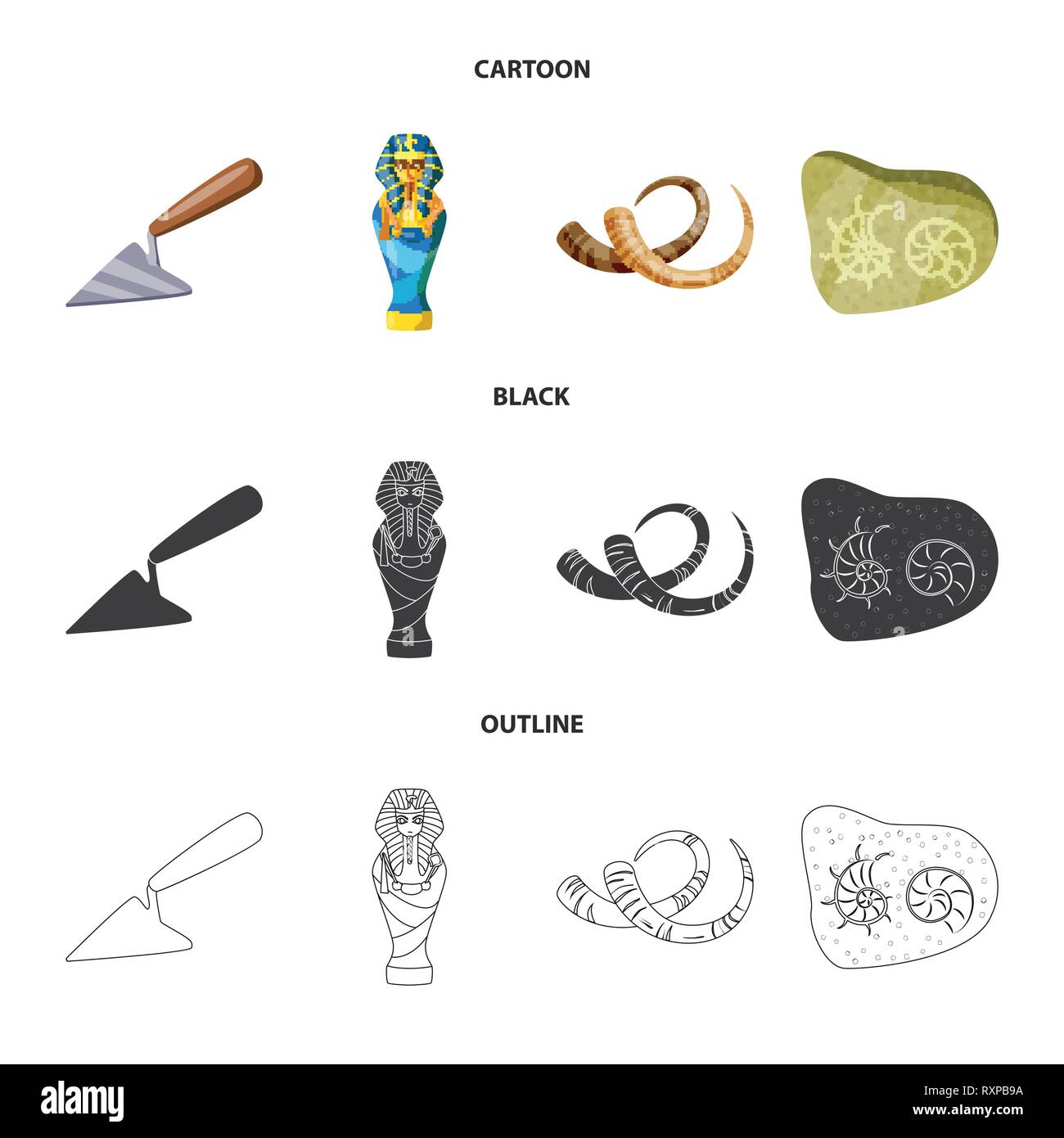 tool,sarcophagus,horn,rock,trowel,pharaoh,tusk,black,dig,Egyptian ...