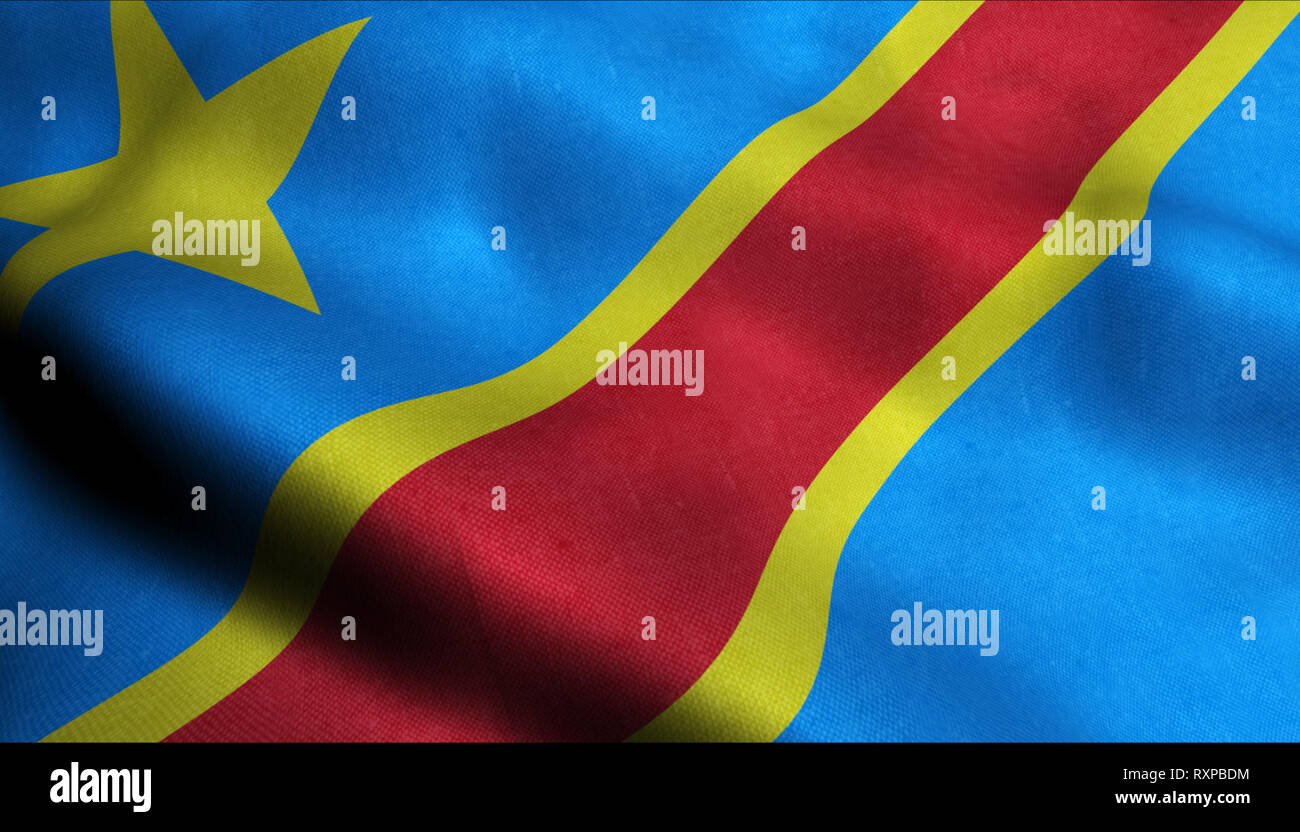 Democratic Republic of the Congo Waving Flag in 3D Stock Photo - Alamy