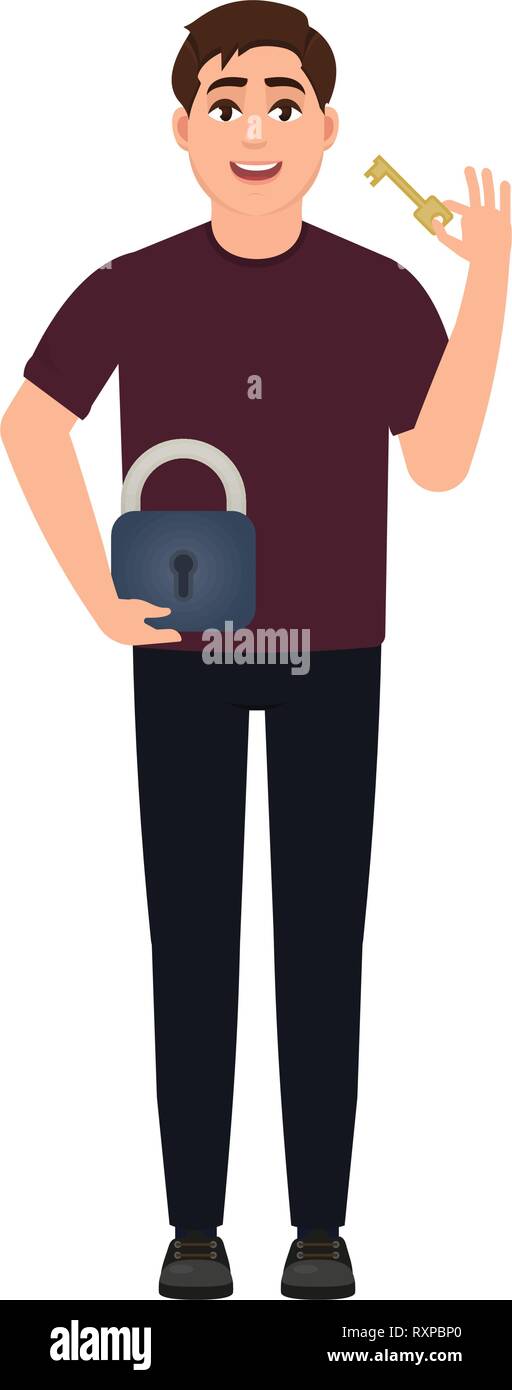 Cartoon lock expression hi-res stock photography and images - Alamy