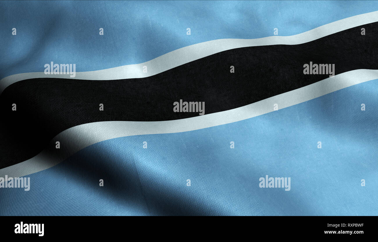 Botswana Waving Flag in 3D Stock Photo - Alamy