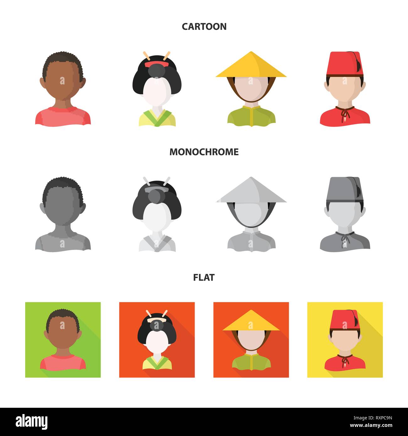 Vector design of imitator and resident icon. Collection of imitator and ...