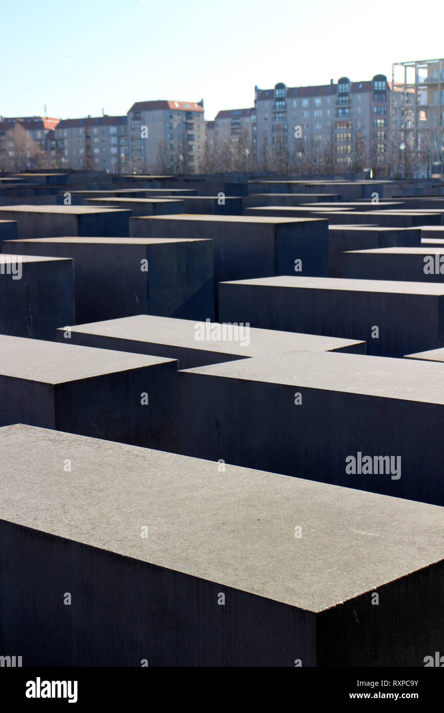 Berlin Holocaust memorial to the murdered Jews of World War two made of ...