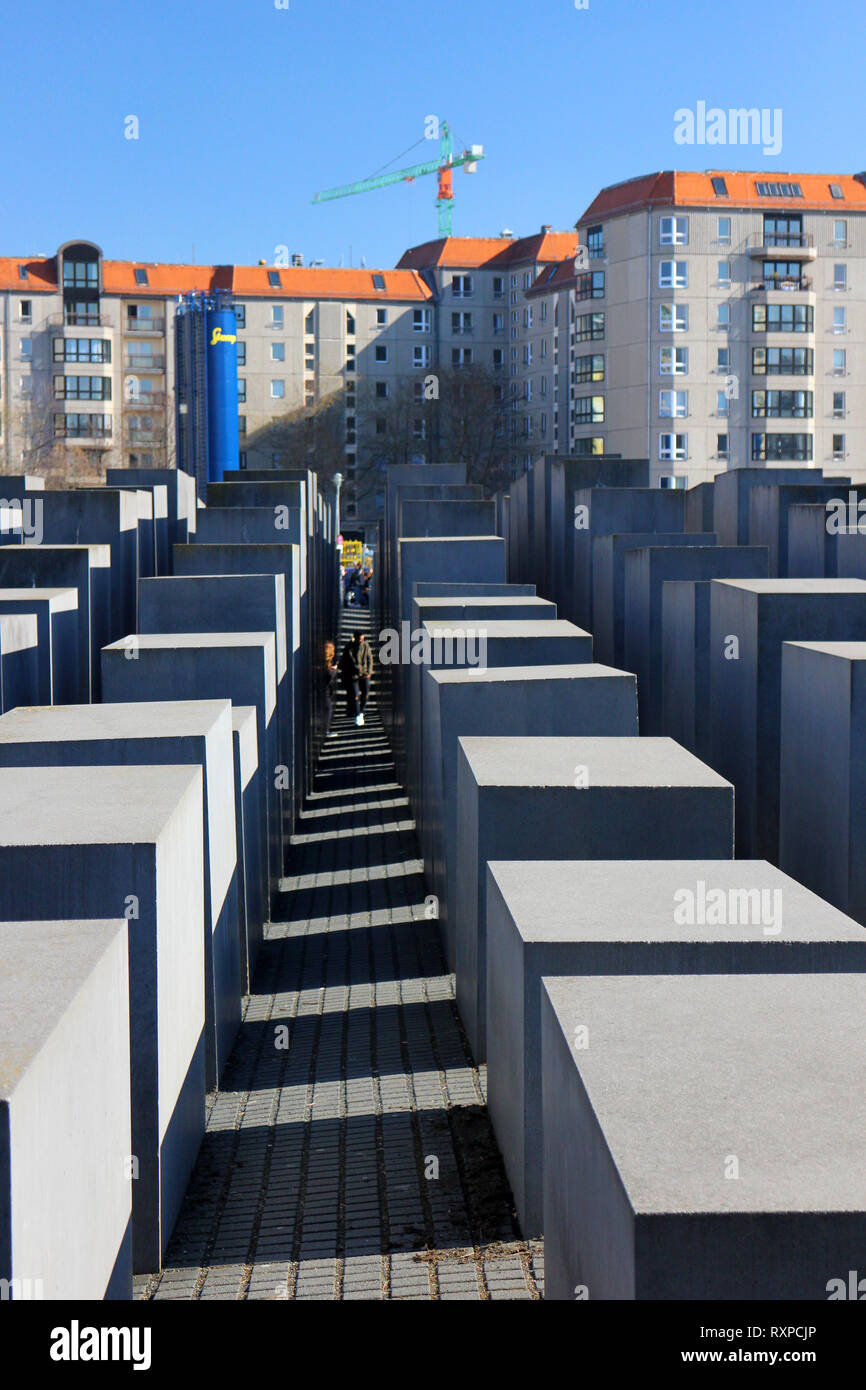 Berlin Holocaust memorial to the murdered Jews of World War two made of ...