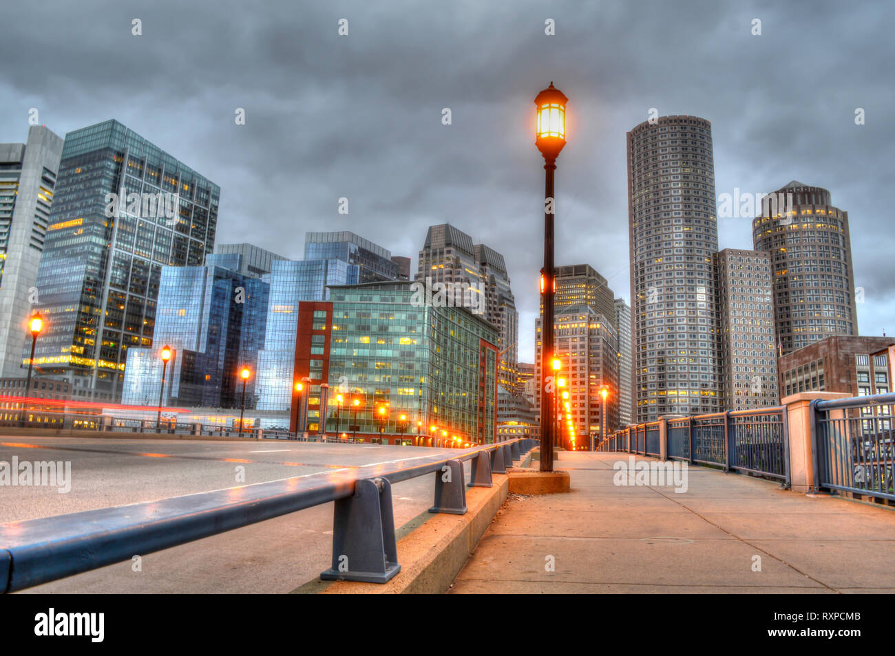 Boston, Massachusetts, USA - October 6, 2014: Boston Skyline And Fan ...