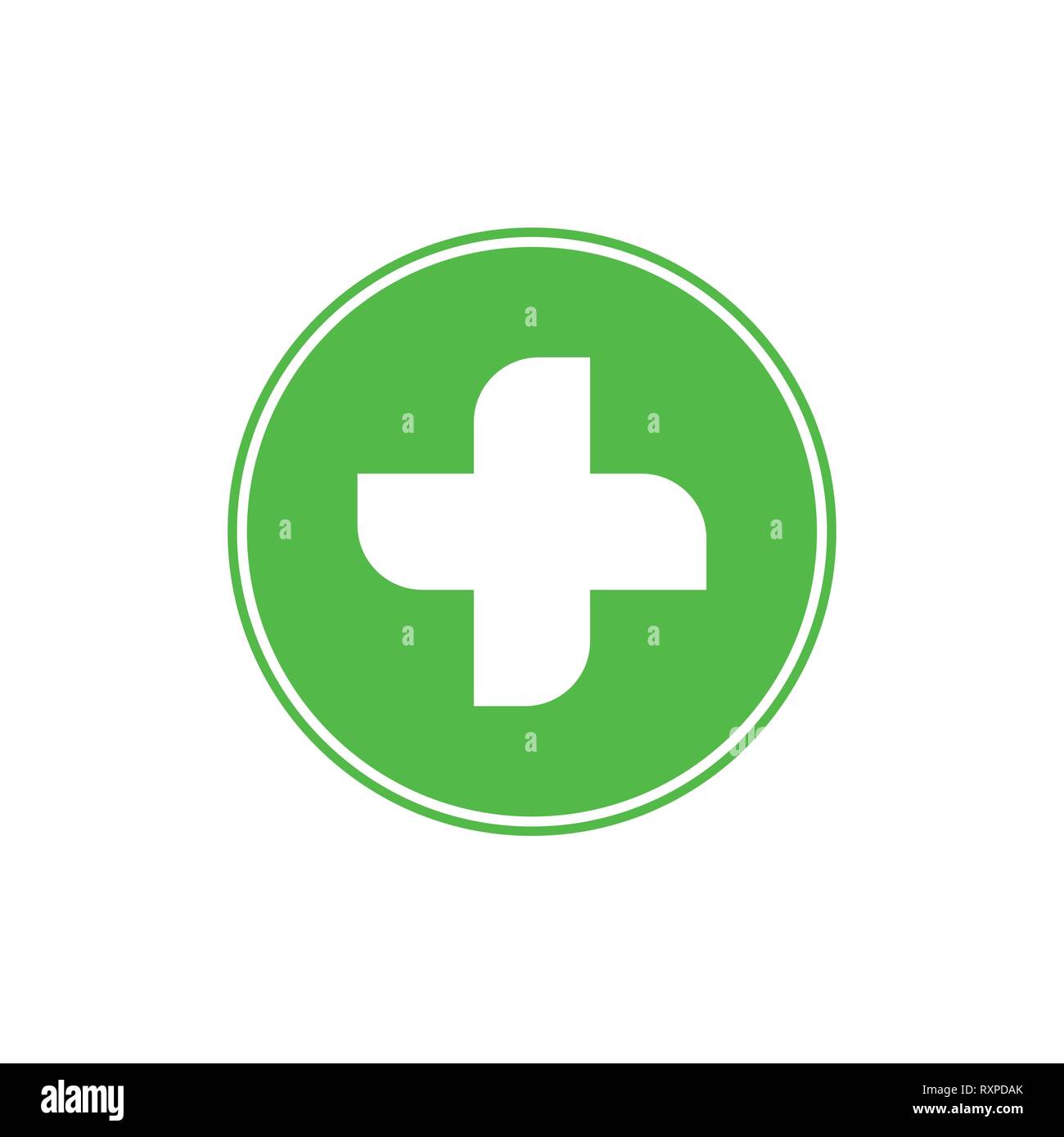 simple curves plus medical logo vector Stock Vector Image & Art - Alamy