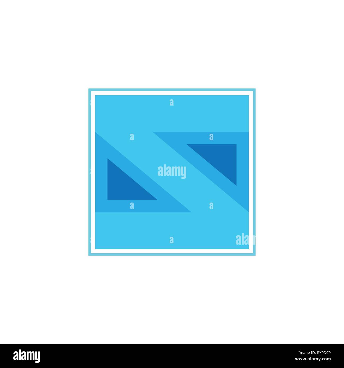 letter s square geometric triangles logo vector Stock Vector Image ...