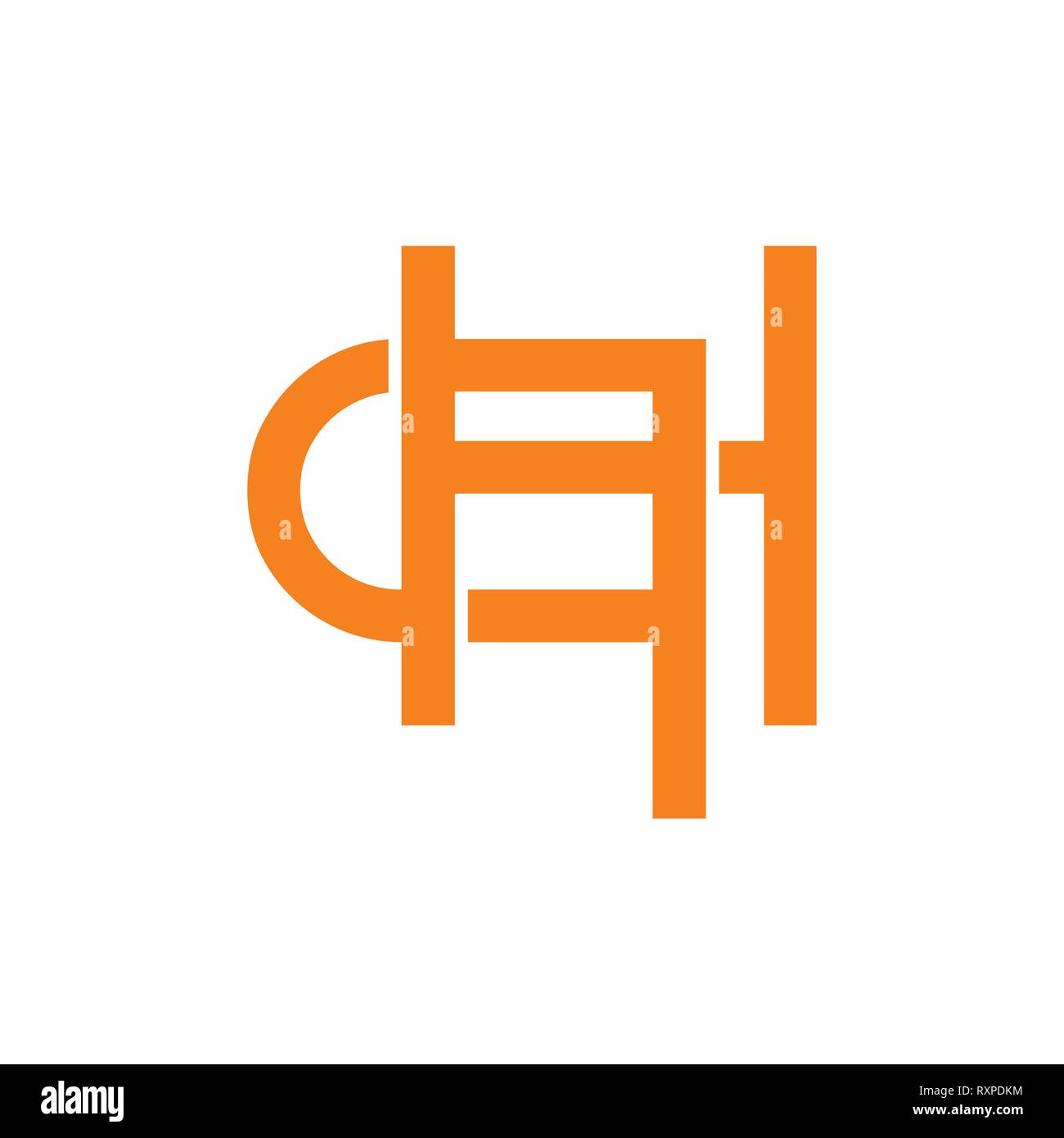 letter hq linked line design geometric logo Stock Vector Image & Art ...
