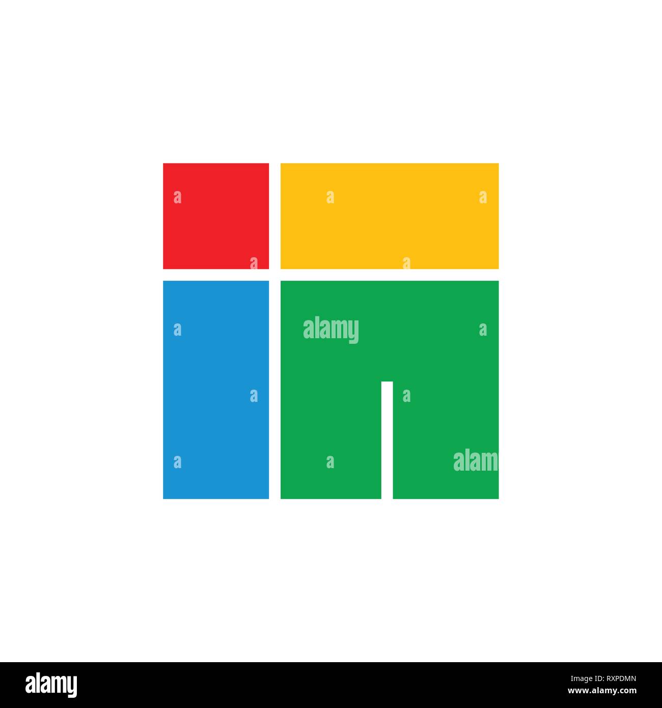 letter in simple square geometric logo Stock Vector Image & Art - Alamy