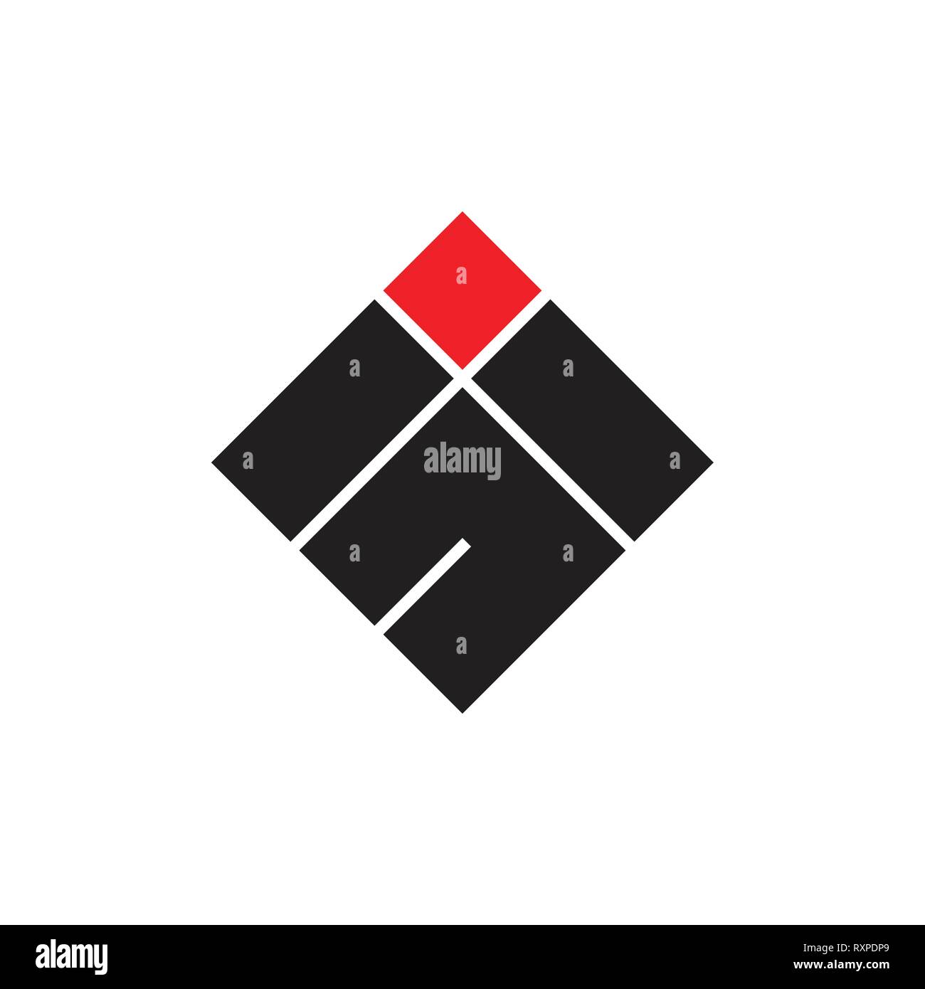 letter in simple square geometric logo Stock Vector Image & Art - Alamy