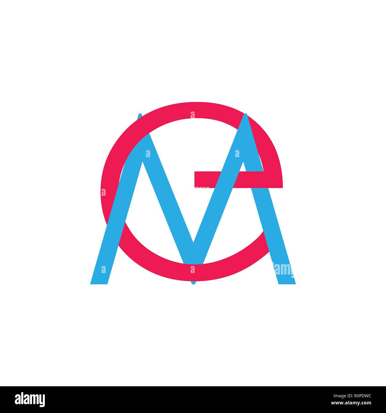 letters me simple linked line logo vector Stock Vector Image & Art - Alamy