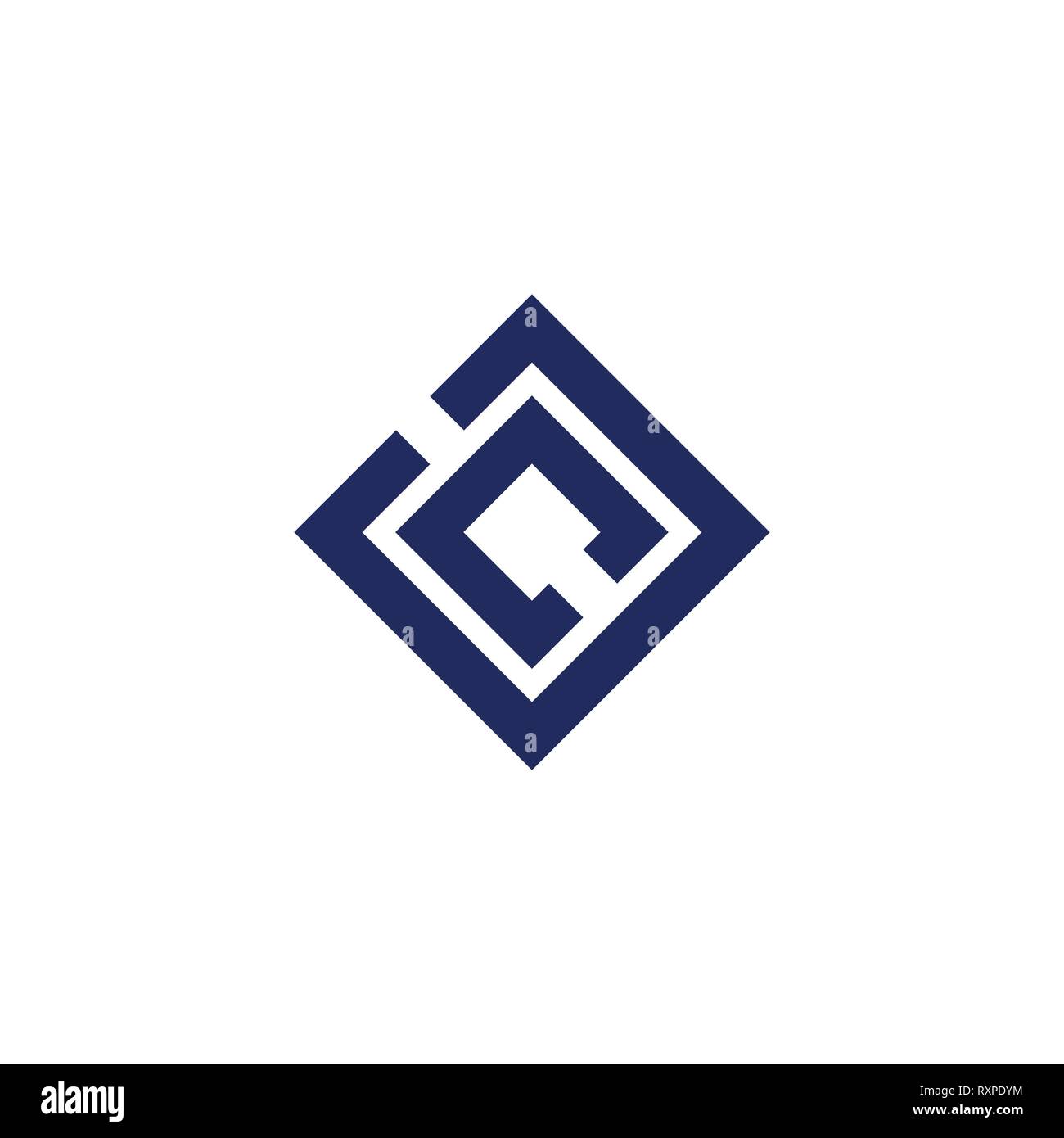 letters cc simple geometric square logo Stock Vector Image & Art - Alamy