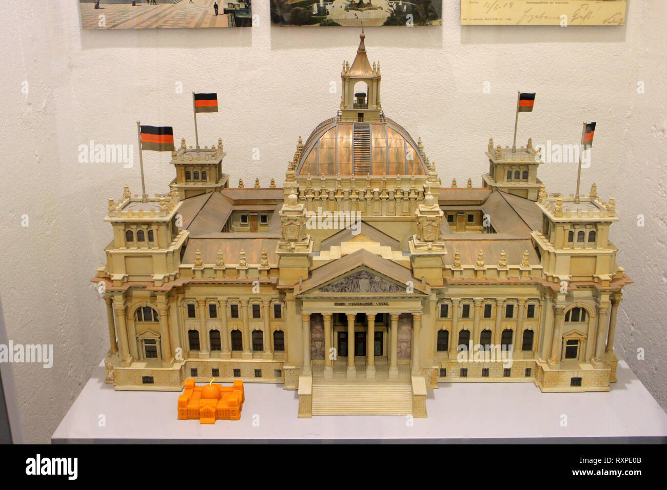 Model of the Reichstag in the foyer of the Victory Column, Berlin Stock ...
