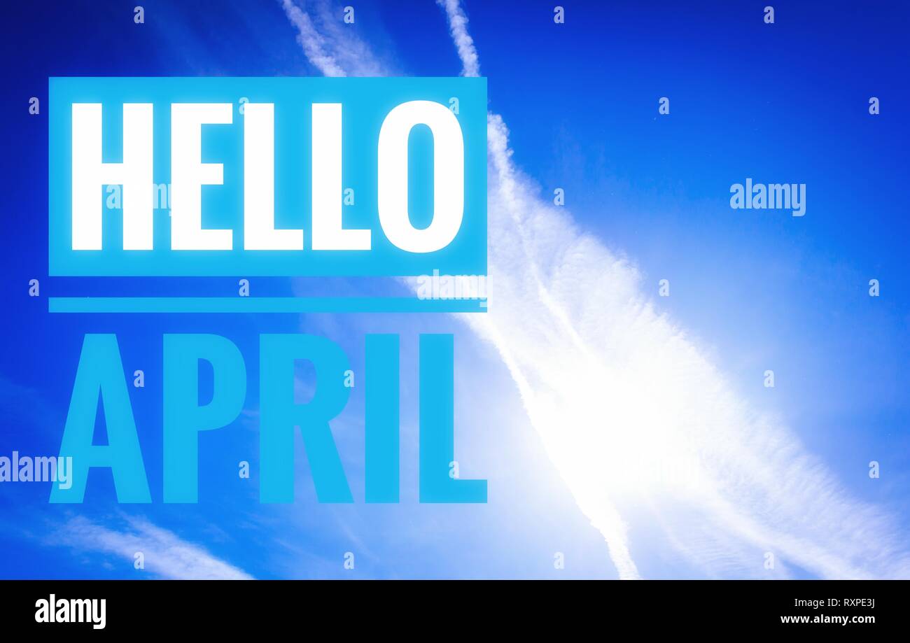 Banner hello april. Hi spring. Hello April. Welcome card We are waiting ...