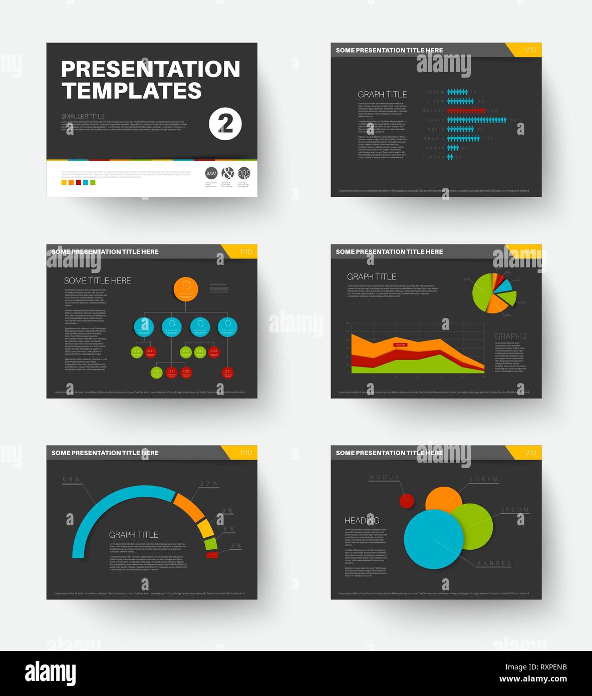 Minimalistic flat design Vector Template for presentation slides part 2 ...