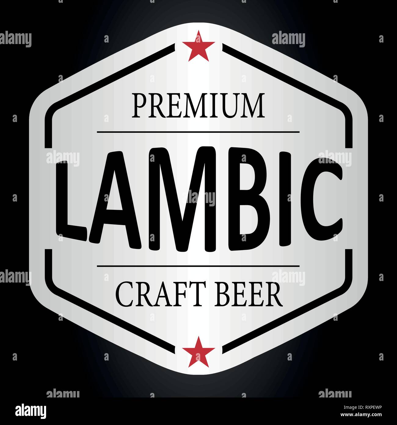 premium lambic craft beer lable web badge icon Stock Vector Image & Art ...