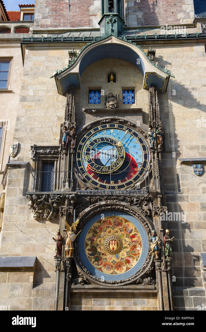 The Astronomical Clock on the Old Town Hall in the Old Town Square ...