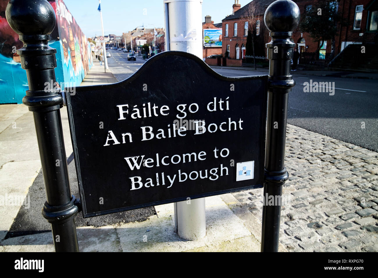 welcome to ballybough roadsigns Dublin Republic of Ireland europe Stock ...