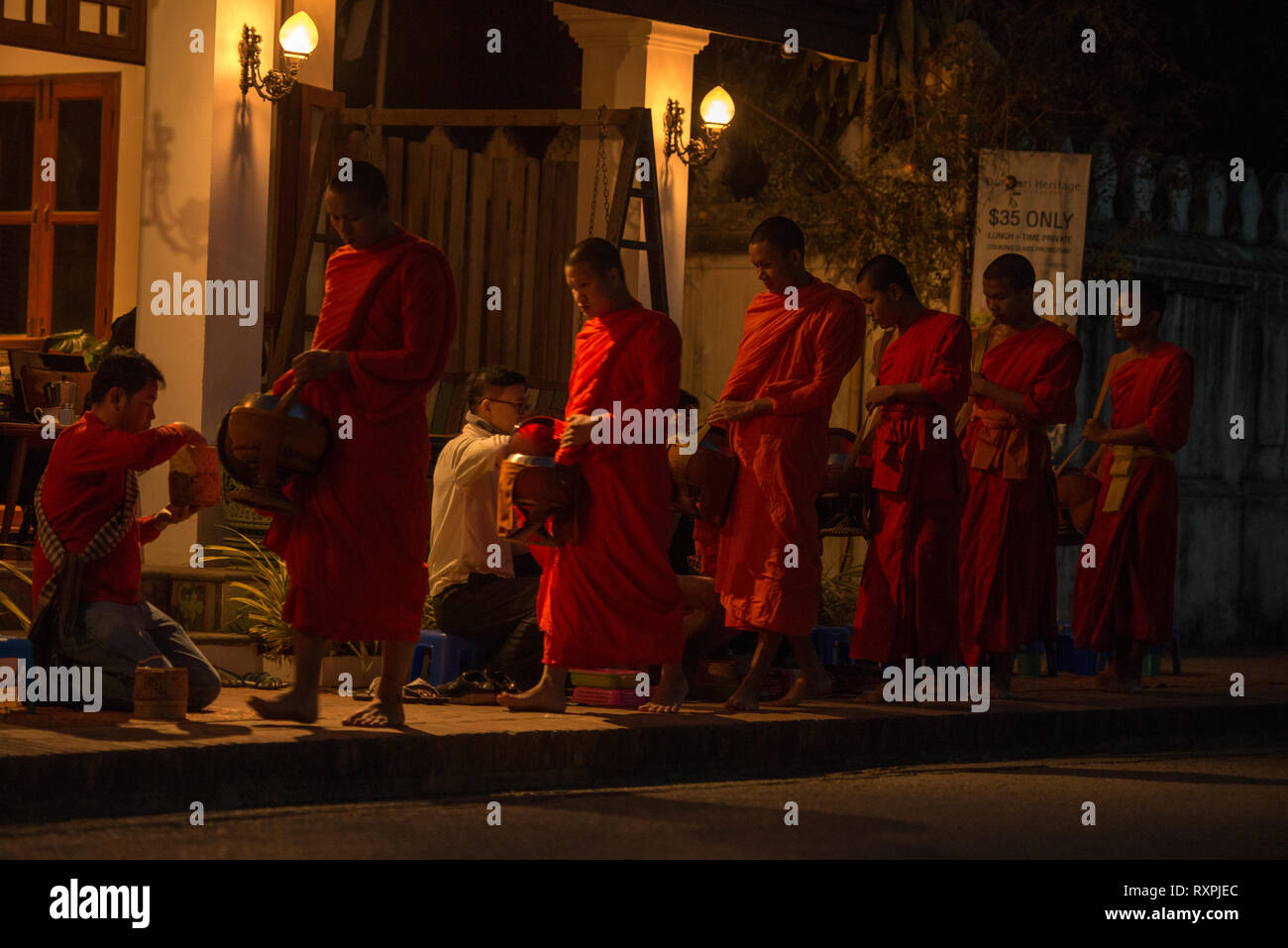 Monk life in laos hi-res stock photography and images - Alamy
