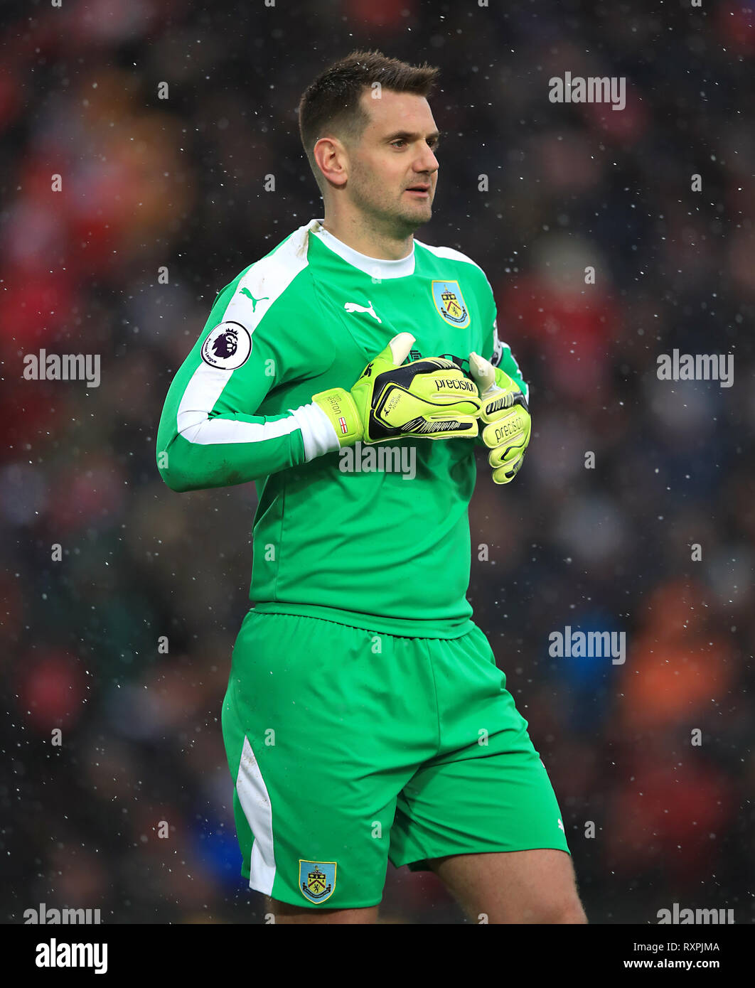 Burnley goalkeeper Thomas Heaton during the Premier League match at ...