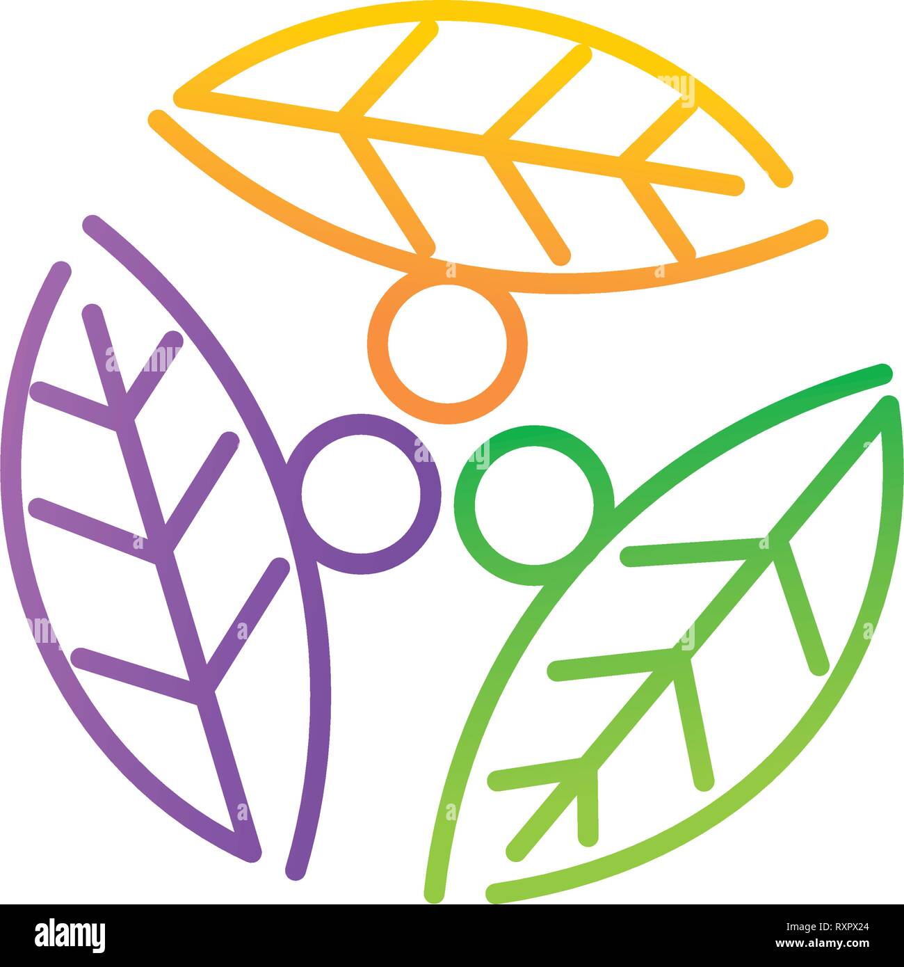 Leaf Logo Design Vector Template Set Stock Vector Image & Art - Alamy