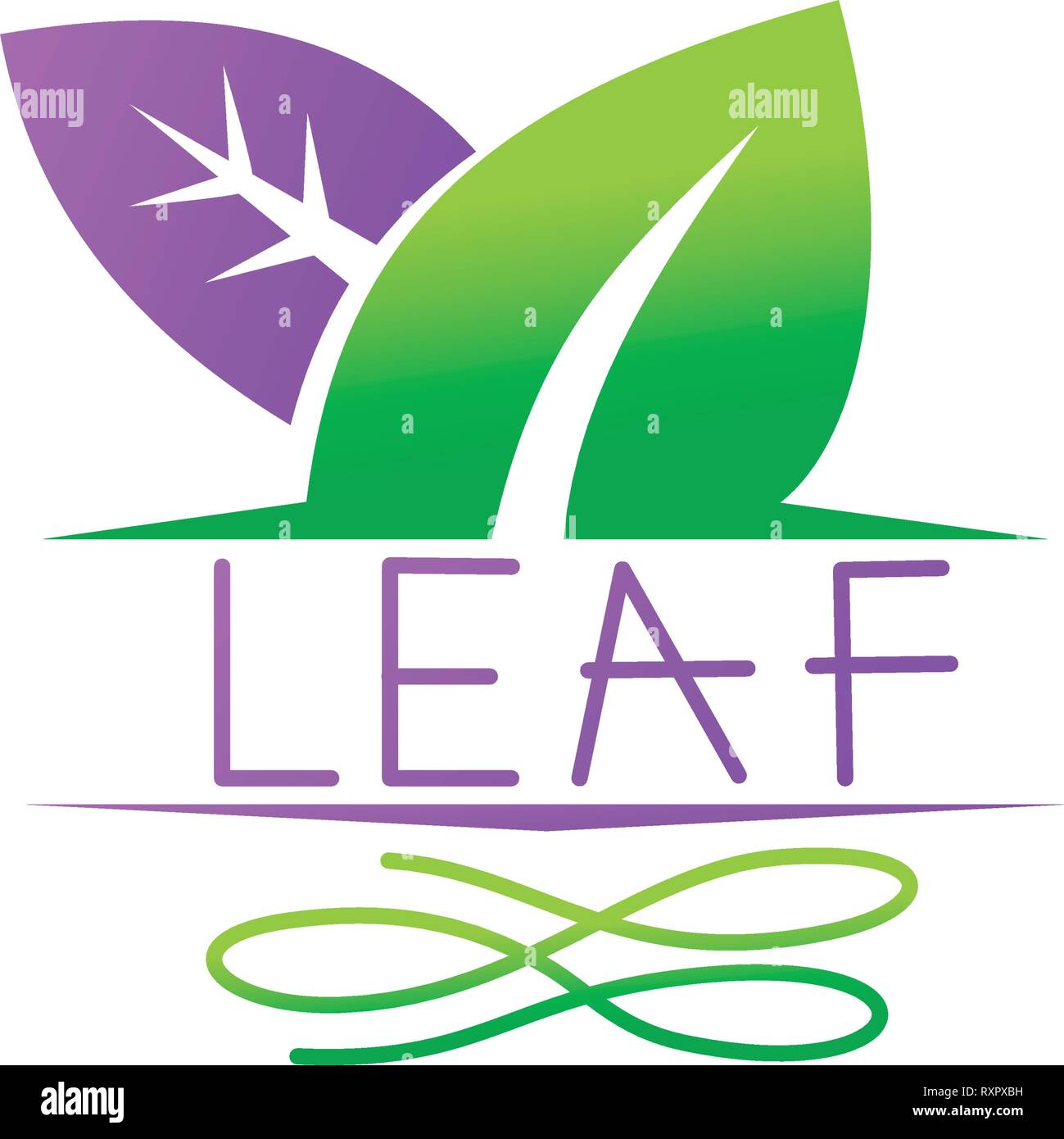Leaf Logo Design Vector Template Set Stock Vector Image & Art - Alamy