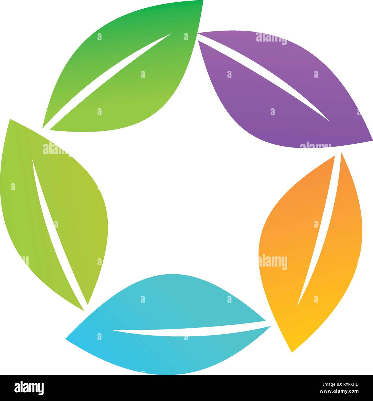 Leaf Logo Design Vector Template Set Stock Vector Image & Art - Alamy