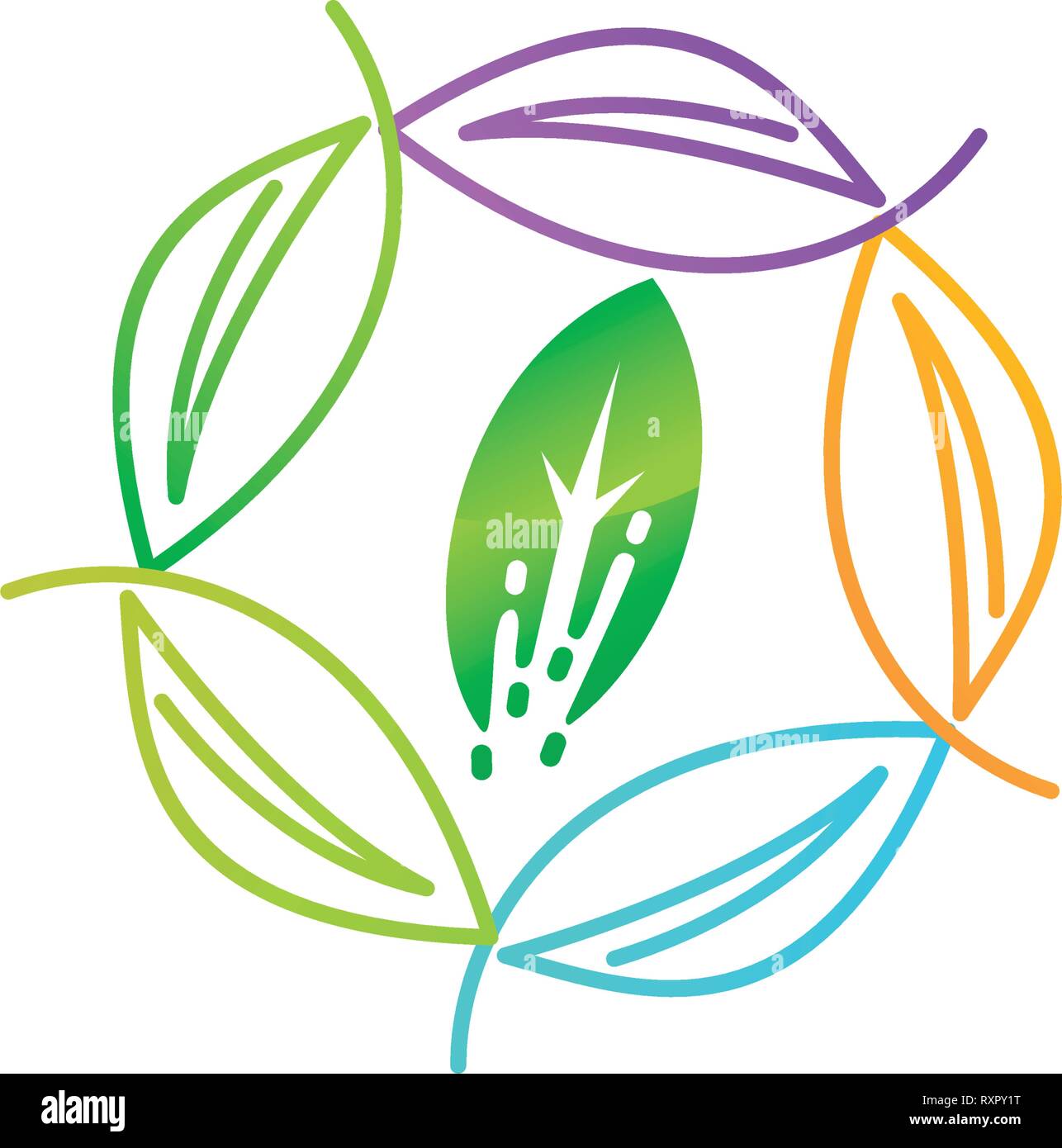 Leaf Logo Design Vector Template Set Stock Vector Image & Art - Alamy