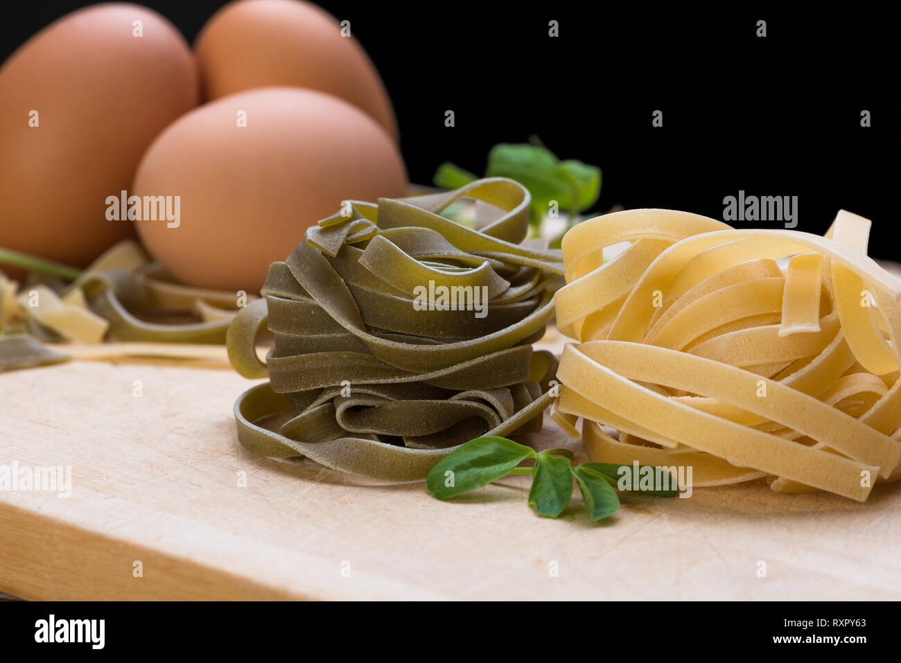 pasta and eggs Stock Photo - Alamy