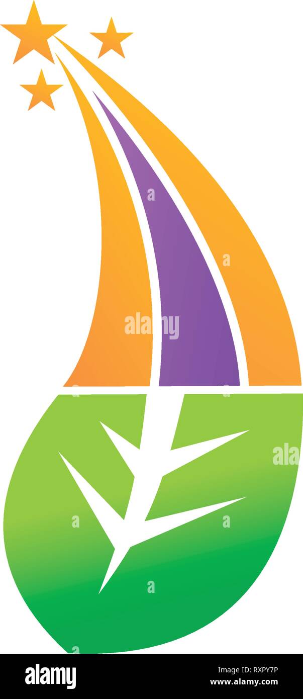 Leaf Logo Design Vector Template Set Stock Vector Image & Art - Alamy