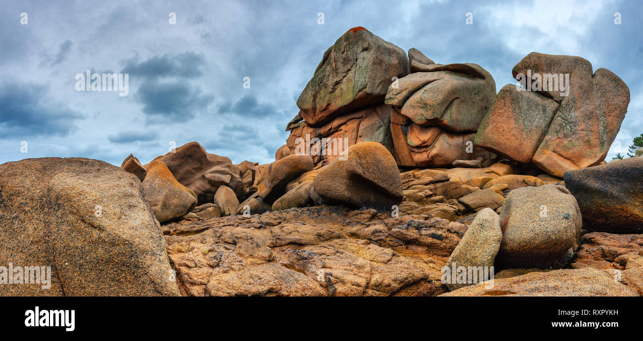 Amazing Rock Formations on the Cote Granit Rose in Brittany, France ...