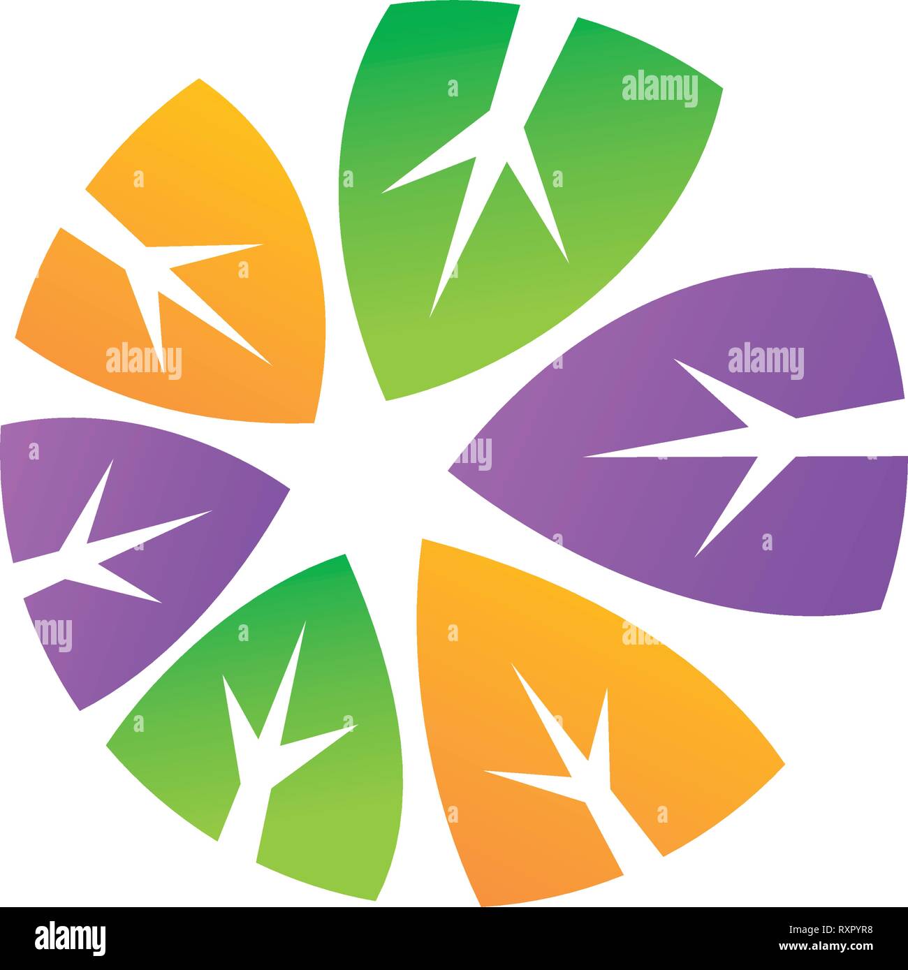 Leaf Logo Design Vector Template Set Stock Vector Image & Art - Alamy