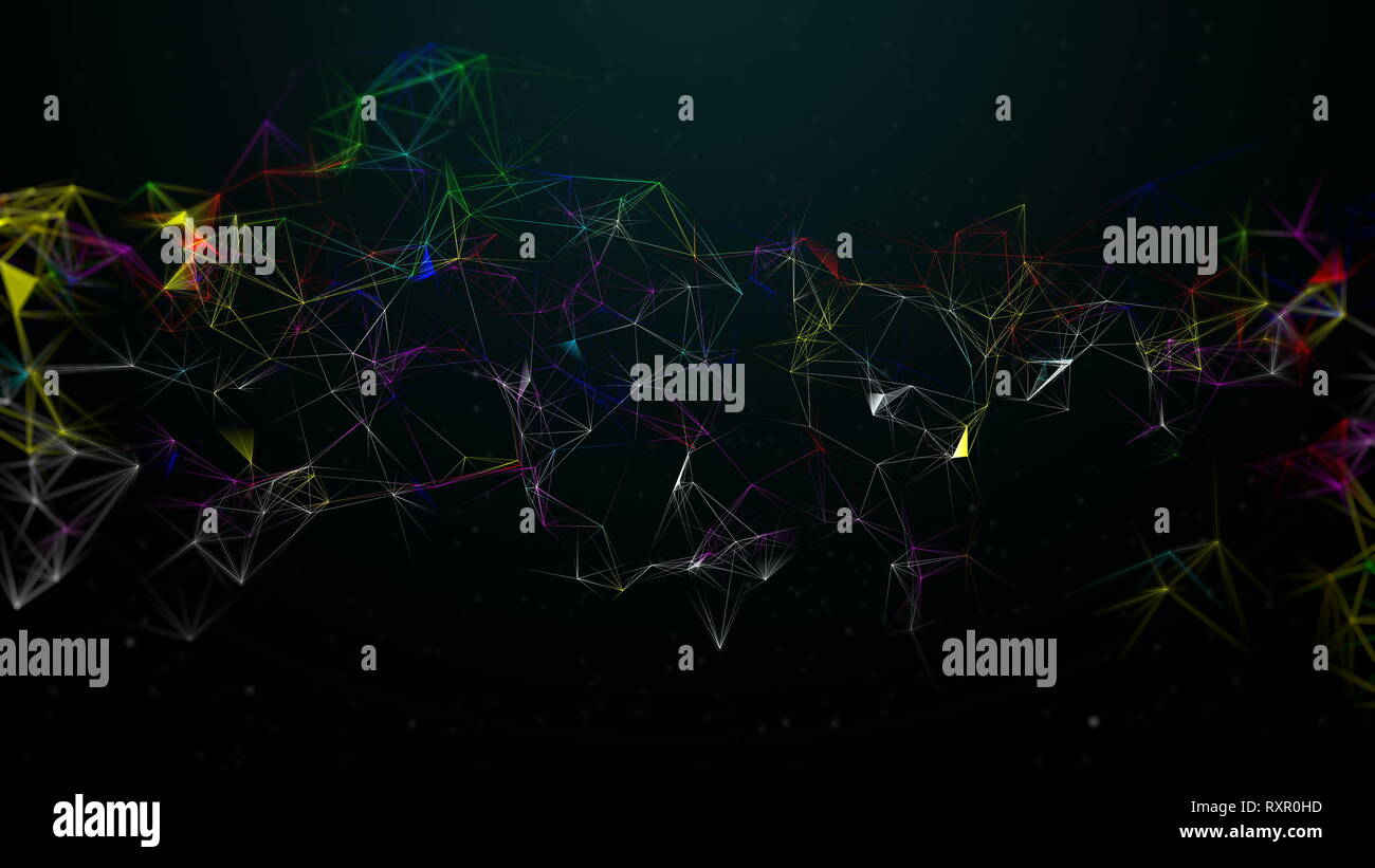 Abstract connection dots. Technology background. Network concept. 3d rendering Stock Photo - Alamy